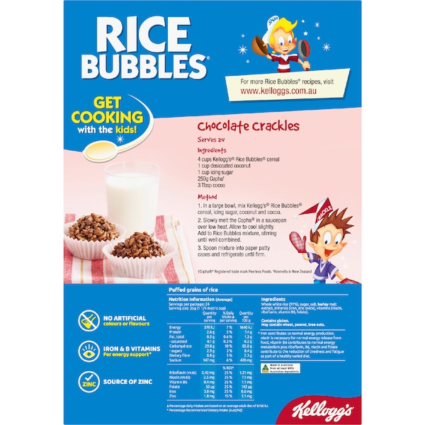 Kellogg's Rice Bubbles Puffed Rice Breakfast Cereal 860g | Woolworths