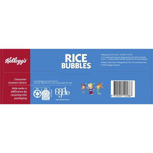 Kellogg's Rice Bubbles Puffed Rice Breakfast Cereal 860g | Woolworths