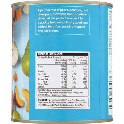 Woolworths Fruit Salad In Juice 825g | bunch