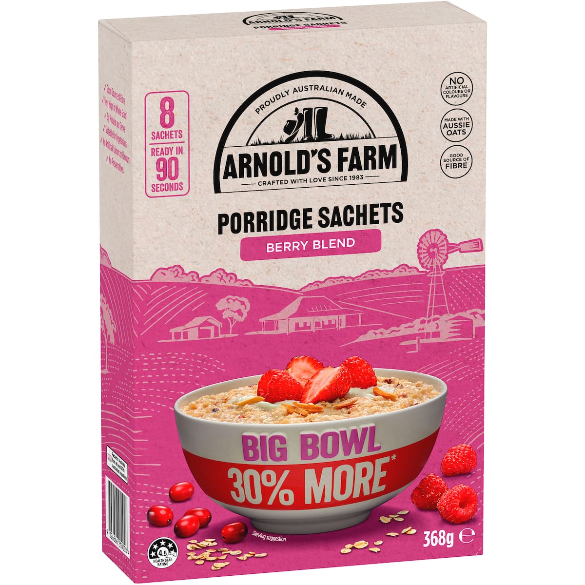 Arnold's Farm Porridge Sachets Berry Blend 8 Pack | bunch