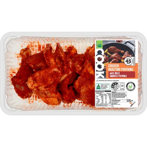Woolworths Cook Chicken Roasting Portions With Mild Smoked Paprika 600g ...