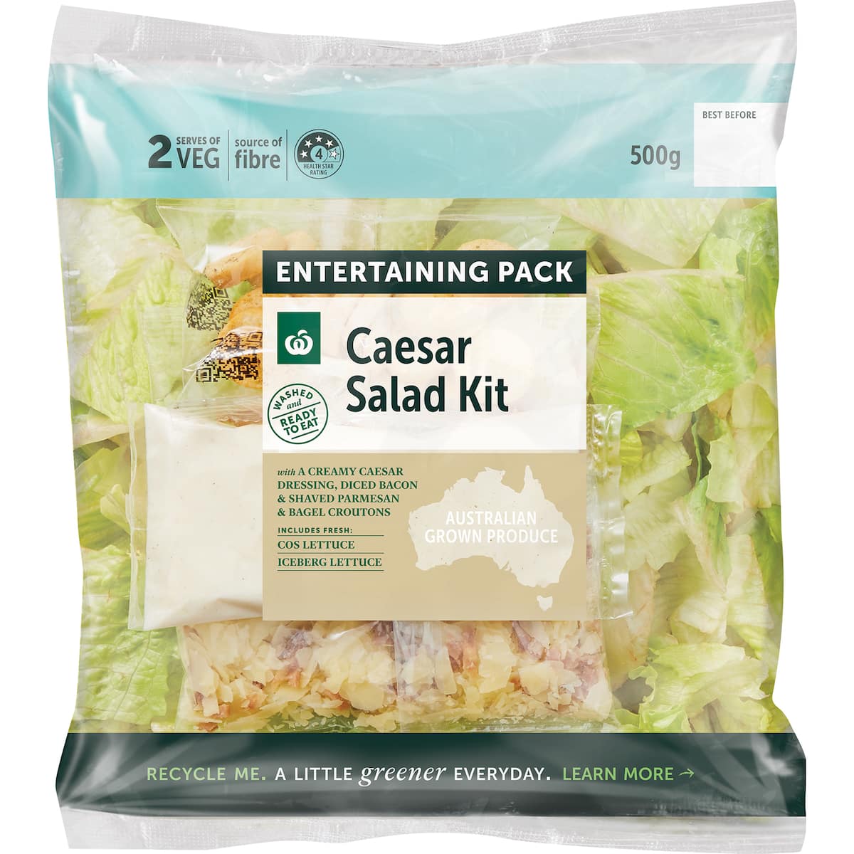 Woolworths Caesar Salad Kit Entertainer Pack 500g | bunch
