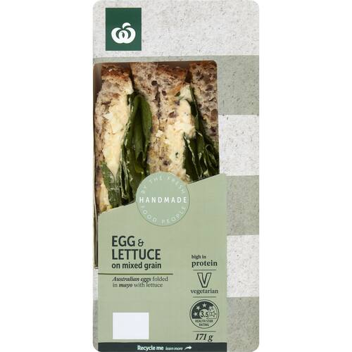 Woolworths Egg Lettuce Mixed Grain Sandwich 171g | bunch