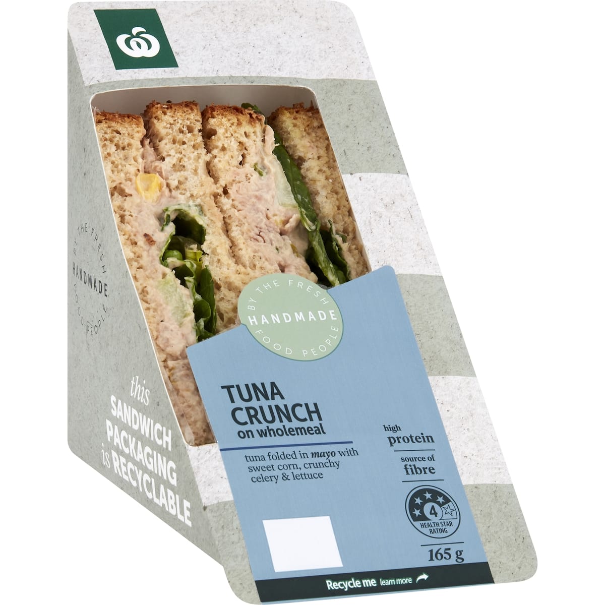 Woolworths Tuna Crunch Wholemeal Sandwich 165g | bunch