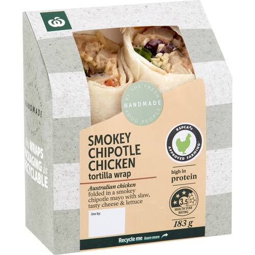 Woolworths Smoky Chipotle Chicken Wrap 183g | bunch