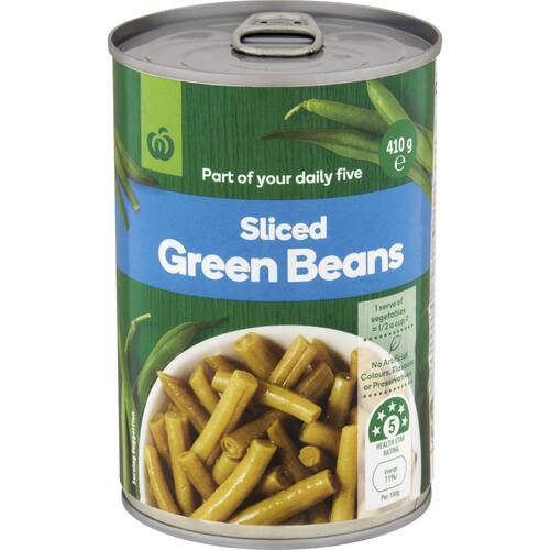 Woolworths Sliced Green Beans 410g | bunch