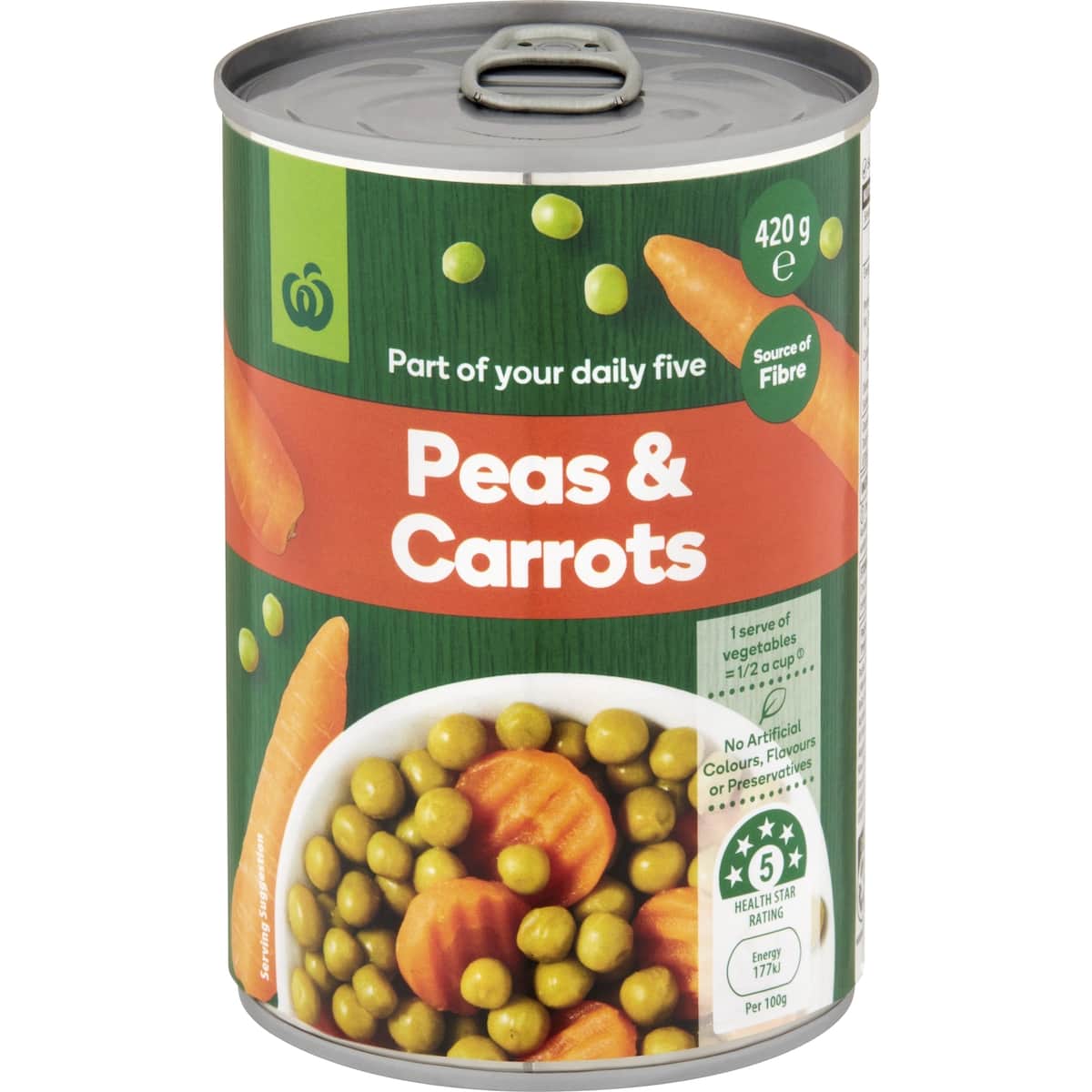 Woolworths Peas and Carrots 420g | bunch