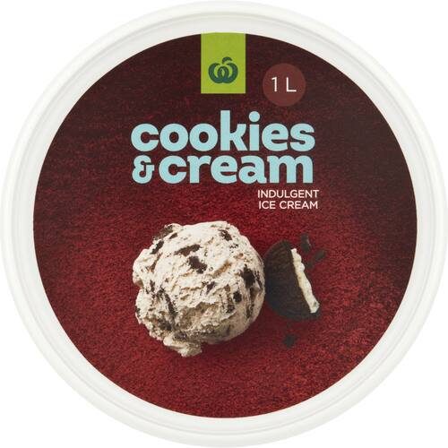 Woolworths Ice Cream Cookies & Cream 1l | bunch