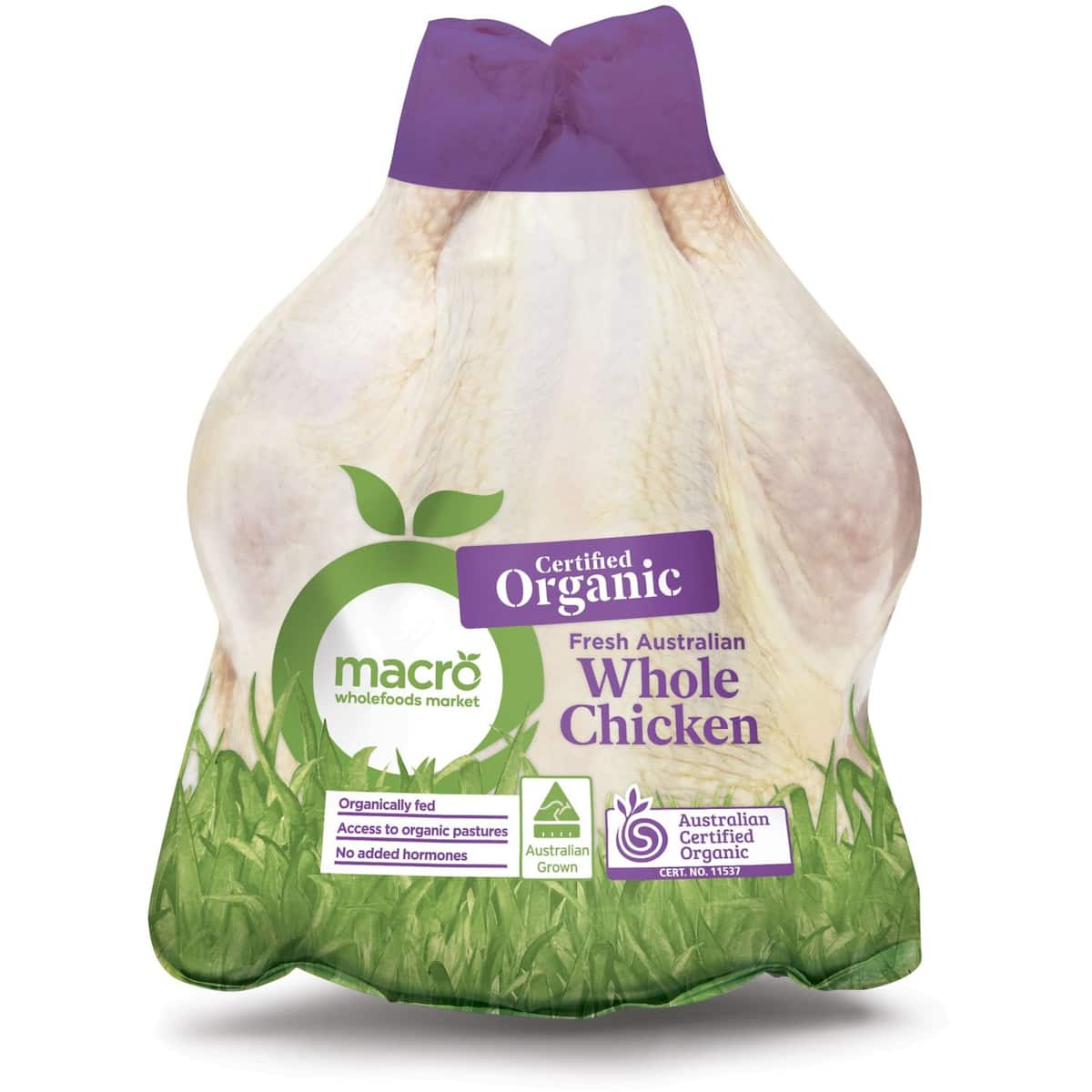 Macro Organic Whole Chicken 1.2kg - 2.5kg (Up to 1.5Kg) | bunch