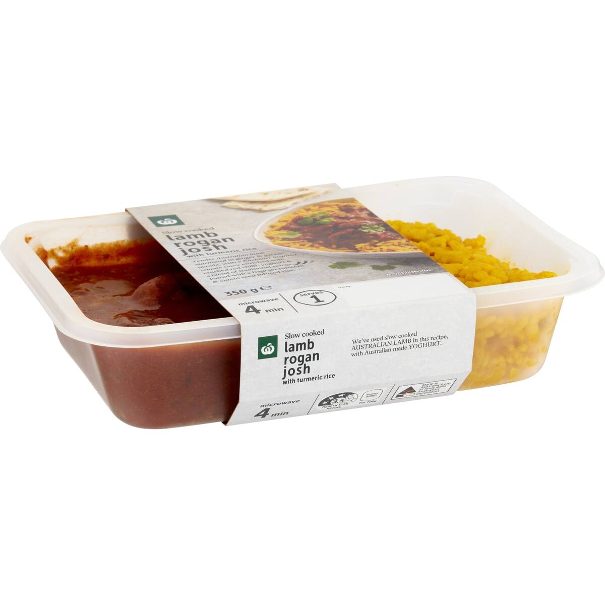 Woolworths Lamb Rogan Josh With Turmeric Cumin Rice 350g | bunch