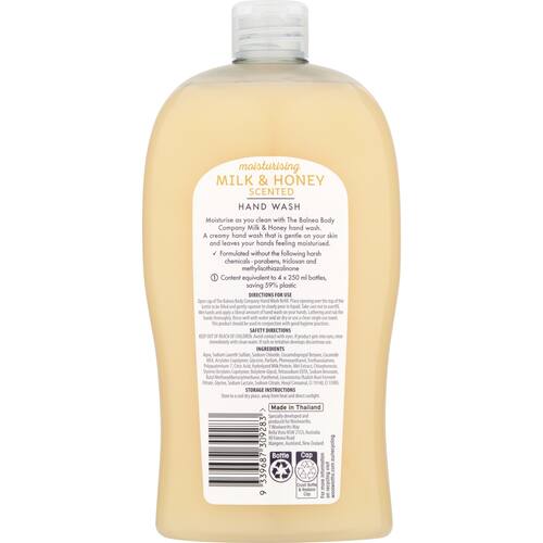 The Balnea Body Company Moisturising Hand Wash Refill Milk & Honey 1l ...