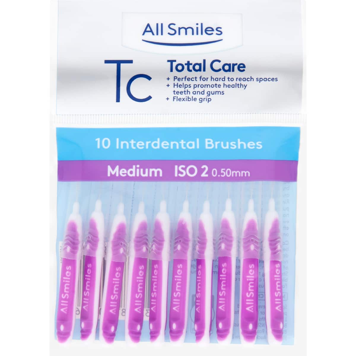 All Smiles Total Care Interdental Brushes Medium 10 Pack | bunch
