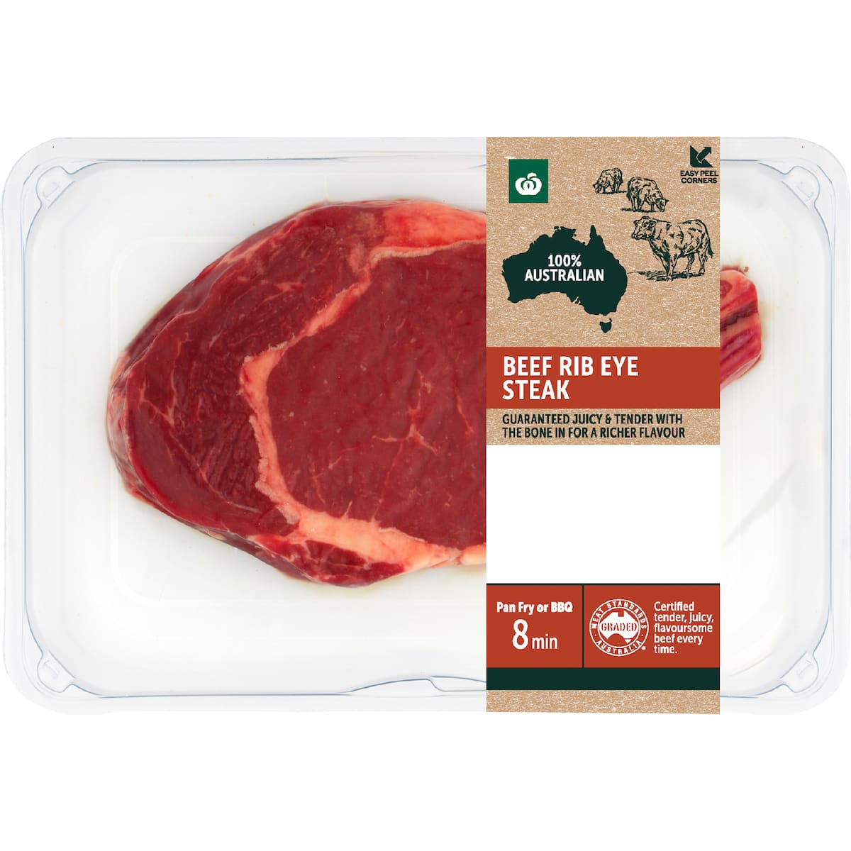 Beef Rib Eye Bone In 230g - 450g | bunch