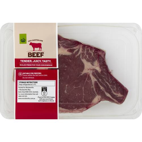 Woolworths Beef Rib Eye Bone In 230g - 500g | bunch
