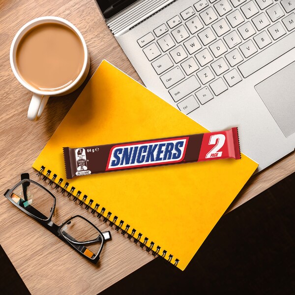 Snickers Milk Chocolate Bar Peanuts Caramel Nougat 2 Pieces 64g ...