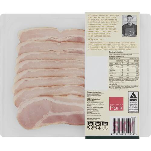 Woolworths Smoked Streaky Bacon 200g | bunch