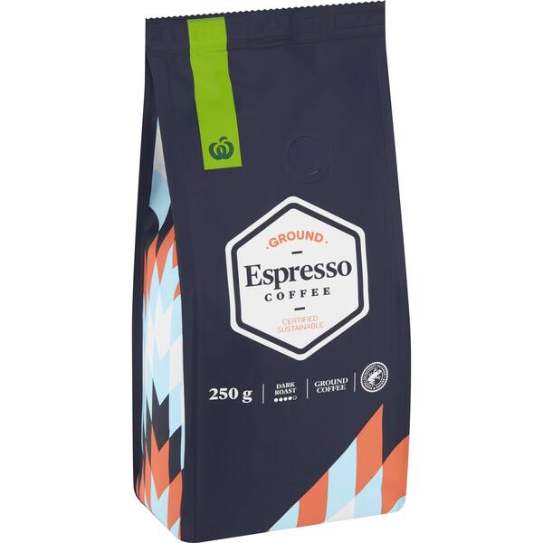 Woolworths Ground Coffee Espresso 250g | bunch