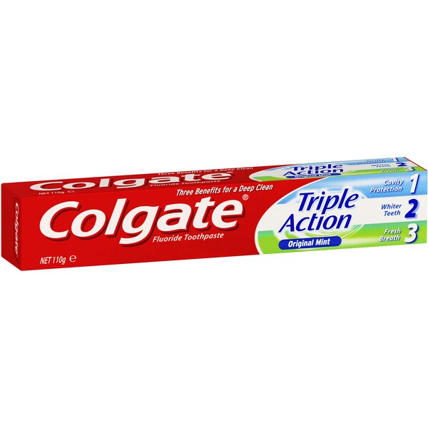 Colgate Toothpaste Triple Action 110g | Woolworths