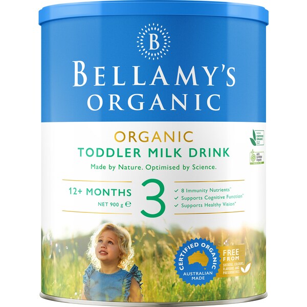 Bellamy's Organic Toddler Baby Formula Stage 3 900g | Woolworths