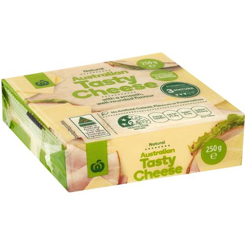 Woolworths Tasty Cheese Block 250g | bunch