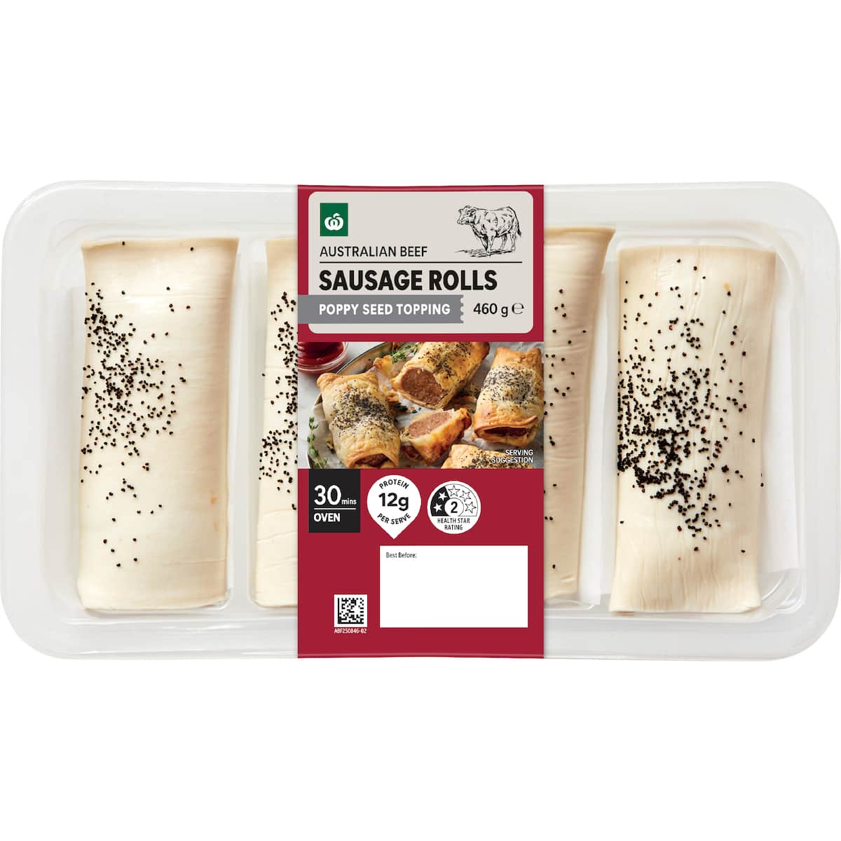 Woolworths Classic Beef Sausage Roll 460g | bunch