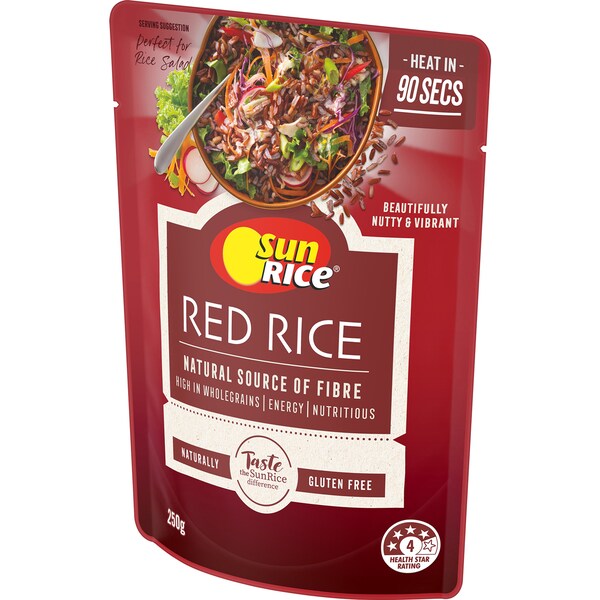 Sunrice Microwave Red Rice Pouch 250g | Woolworths