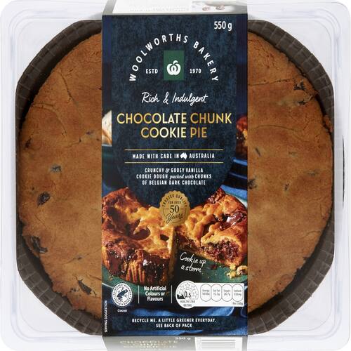 Woolworths Chocolate Cookie Pie 550g | bunch
