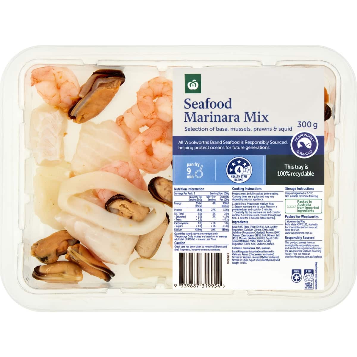 Woolworths Seafood Marinara Mix 300g | bunch