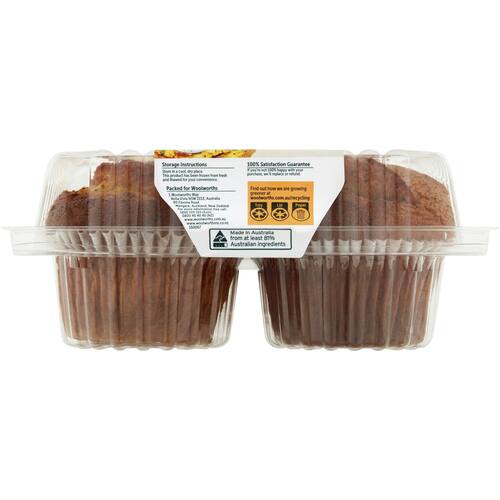 Woolworths Orange & Poppyseed Muffin 4pk 420g | bunch