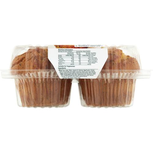 Woolworths Orange & Poppyseed Muffin 4pk 420g | bunch