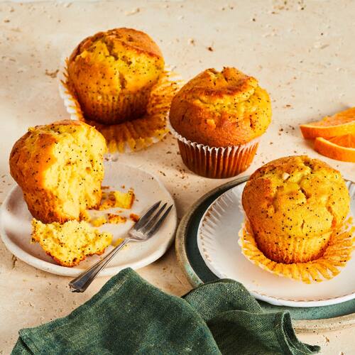 Woolworths Orange & Poppyseed Muffin 4pk 420g | bunch