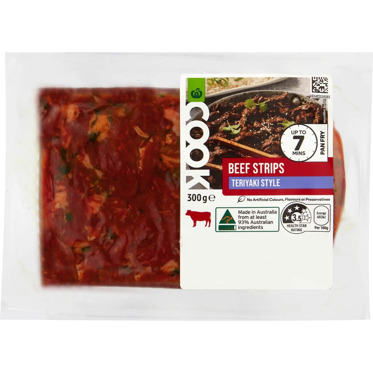 Woolworths Beef Strips Teriyaki Style 300g | bunch