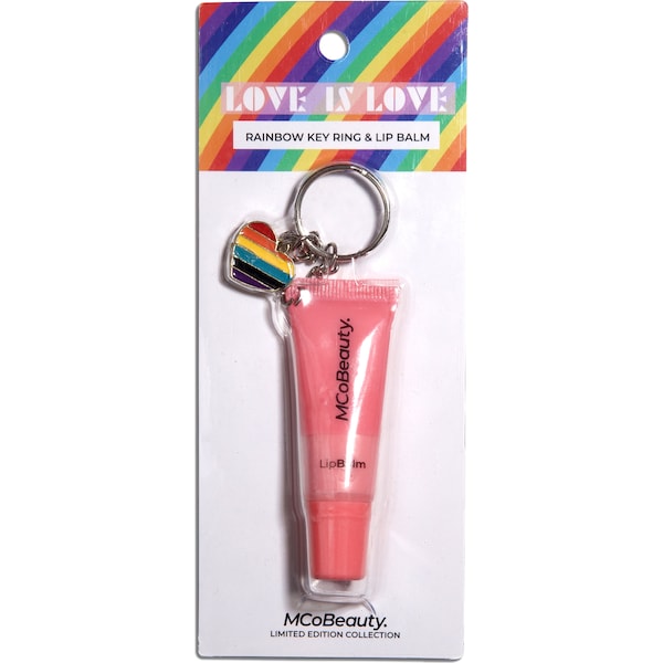 MCoBeauty Rainbow Key Ring Heart & Lip BalmLove Is Love each | Woolworths
