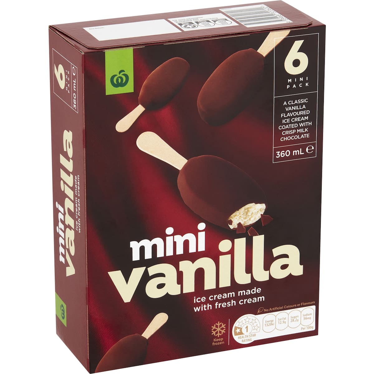 Woolworths Mini Chocolate Vanilla Ice Cream 6 pack | bunch