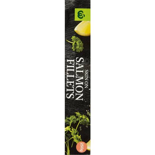 Woolworths Frozen Salmon Fillets Skin On 250g | bunch