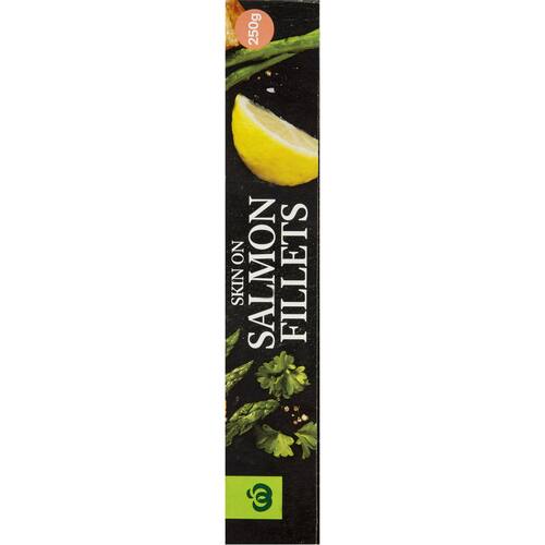Woolworths Frozen Salmon Fillets Skin On 250g | bunch
