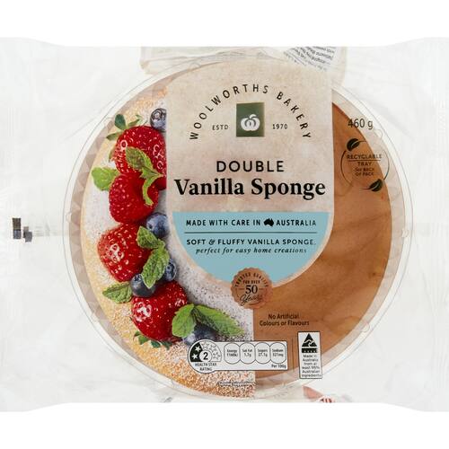 Woolworths Double Unfilled Sponge 460g | bunch