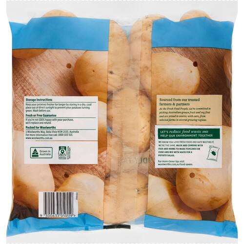 Woolworths Washed Potatoes Bag 2kg | bunch