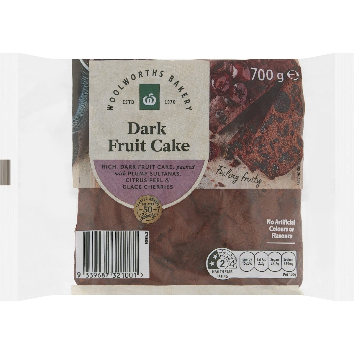 Woolworths Traditional Dark Fruit Cake 700g | bunch