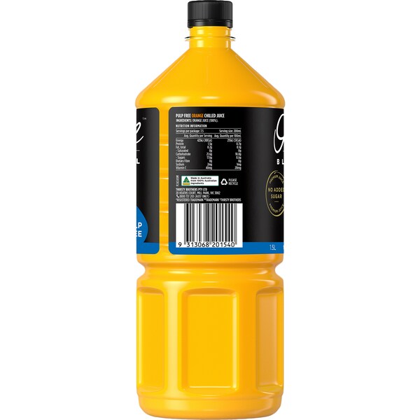 Original Juice Co. Pulp Free Orange Juice 1.5l | Woolworths