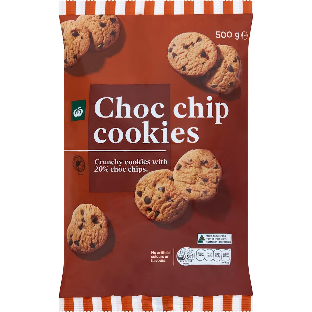 Woolworths Choc Chip Cookies 500g | bunch