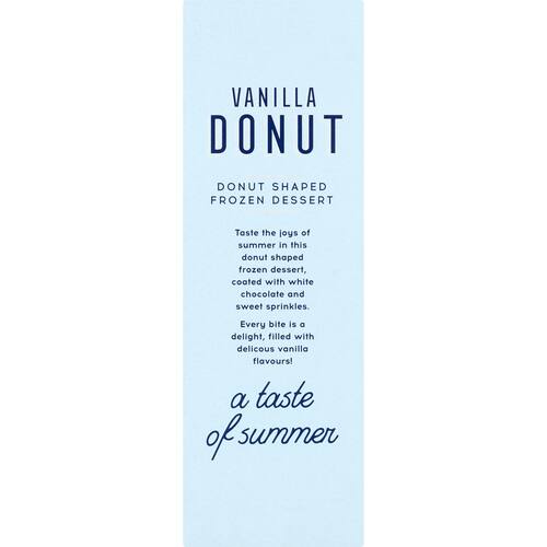 Woolworths Donut Frozen Dessert Vanilla 4 pack | bunch
