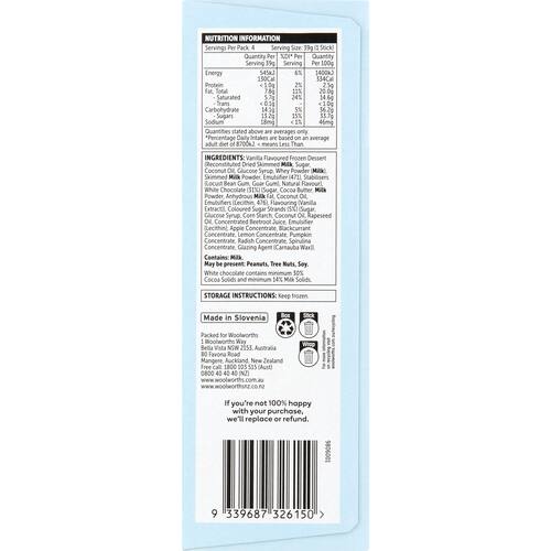 Woolworths Donut Frozen Dessert Vanilla 4 pack | bunch