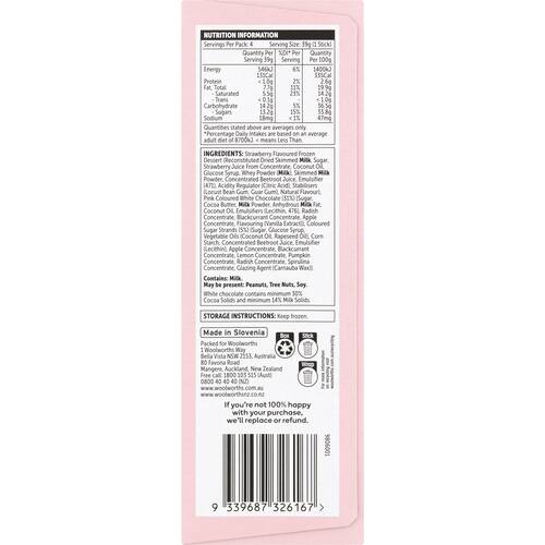 Woolworths Donut Frozen Dessert Strawberry 4 pack | bunch
