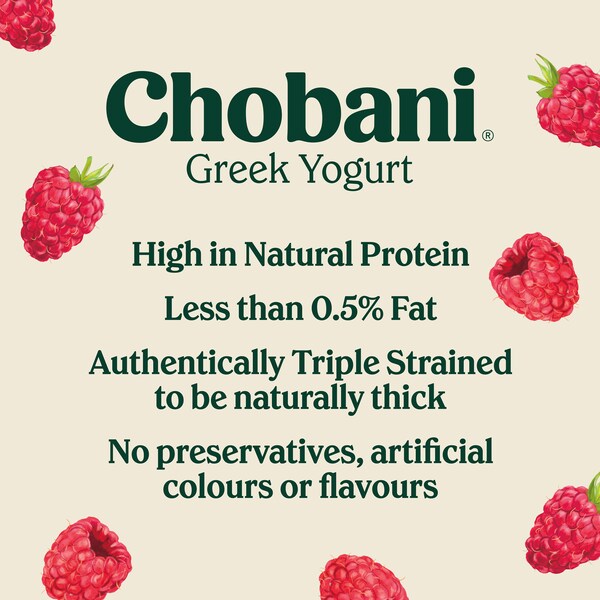 Chobani Greek Yogurt Raspberry 160g | Woolworths