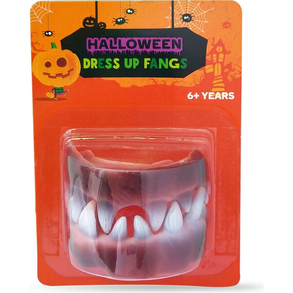 Halloween Dress Up Deluxe Fangs Red Each | Woolworths