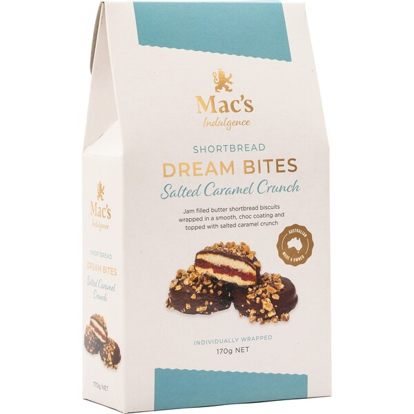 Mac's Shortbread Co. Shortbread Dream Bites Salted Caramel Crunch 170g ...