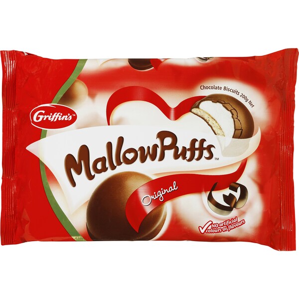 Griffin's Original Mallowpuffs Chocolate 200g | Woolworths