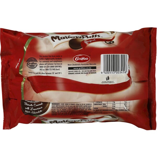 Griffin's Original Mallowpuffs Chocolate 200g | Woolworths