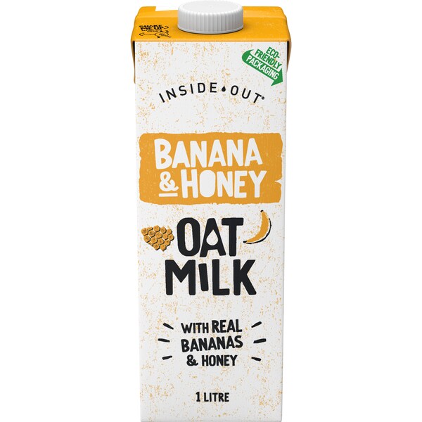 Inside Out Banana Honey Oat Long Life Milk UHT 1L | Woolworths